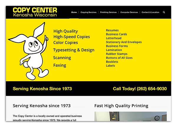 Small Business Website Design for The Copy Center